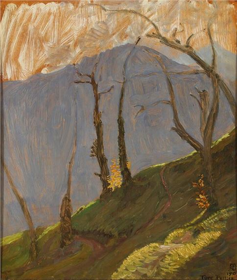 Niels Skovgaard | Mountain landscape from Torre Pellice (1909) | MutualArt