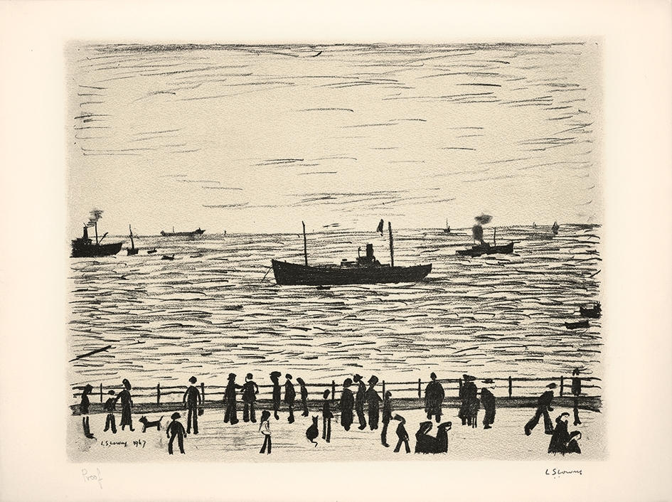 Laurence Stephen Lowry | Seaside Promenade (1967) | MutualArt