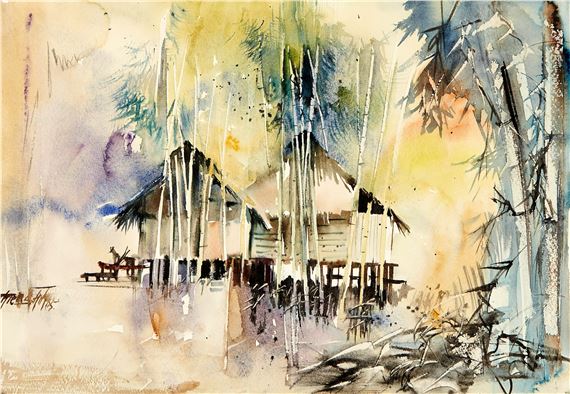 Thien-Shih Long | Bamboo and Hut | MutualArt