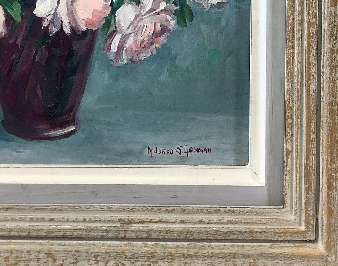 Mildred S. Gehman | Table top still life of vase of flowers | MutualArt