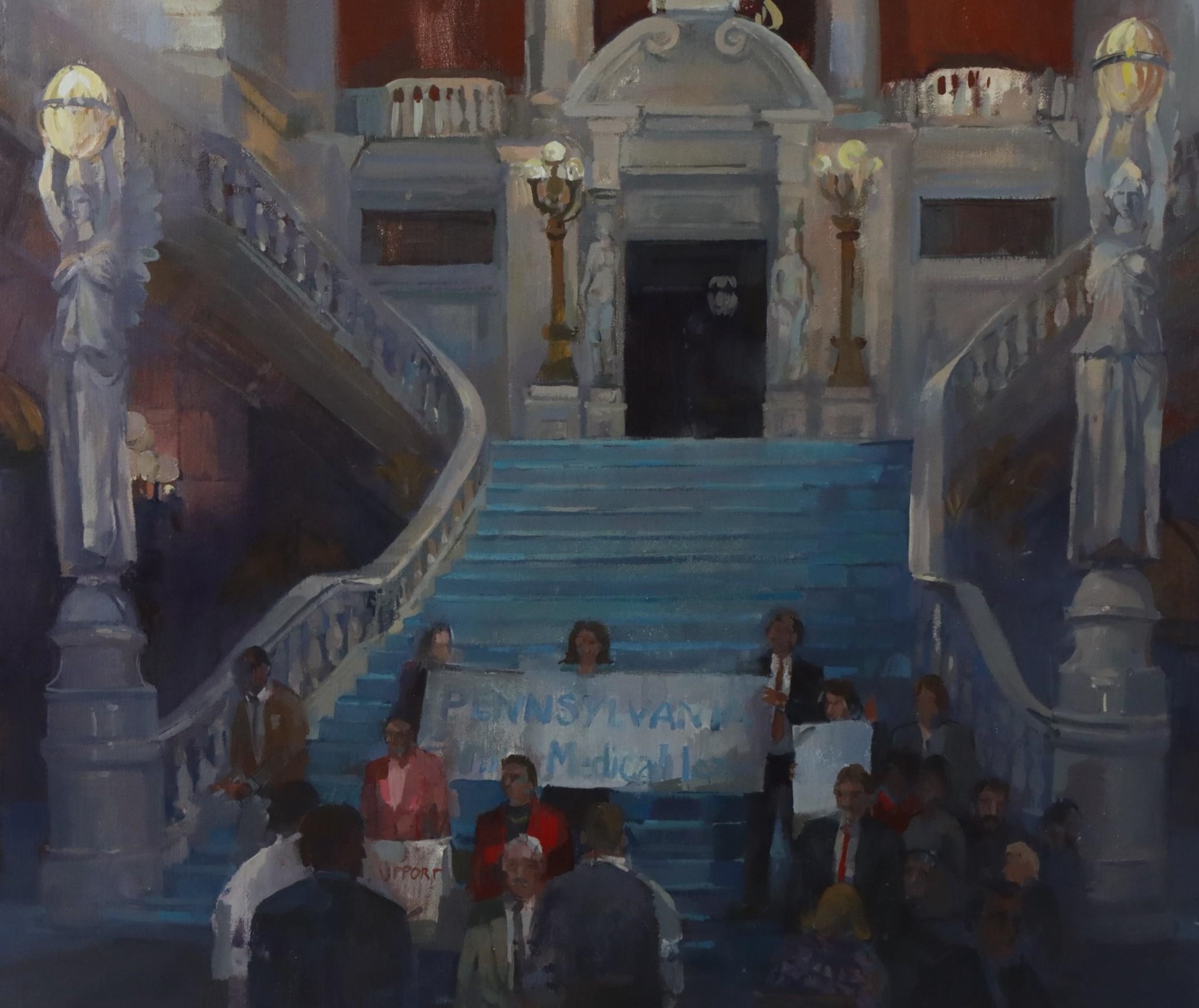 Ben Marcune | Interior of Harrisburg Capitol Rotunda with gathering of ...