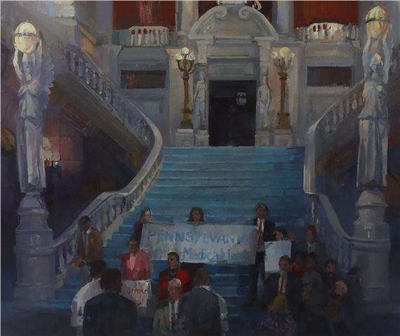 Marcune Ben | Interior of Harrisburg Capitol Rotunda with gathering of ...