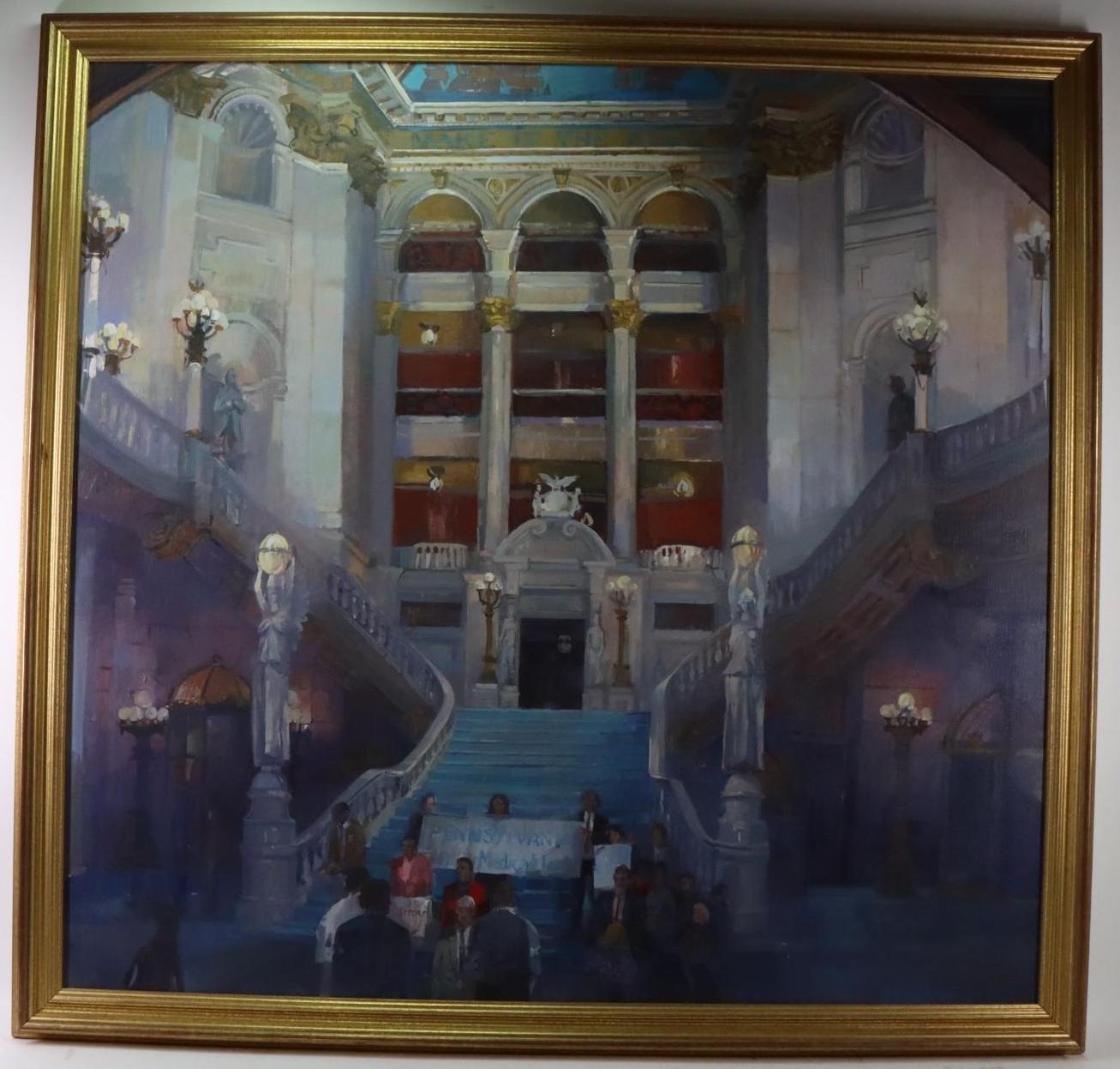 Ben Marcune | Interior of Harrisburg Capitol Rotunda with gathering of ...