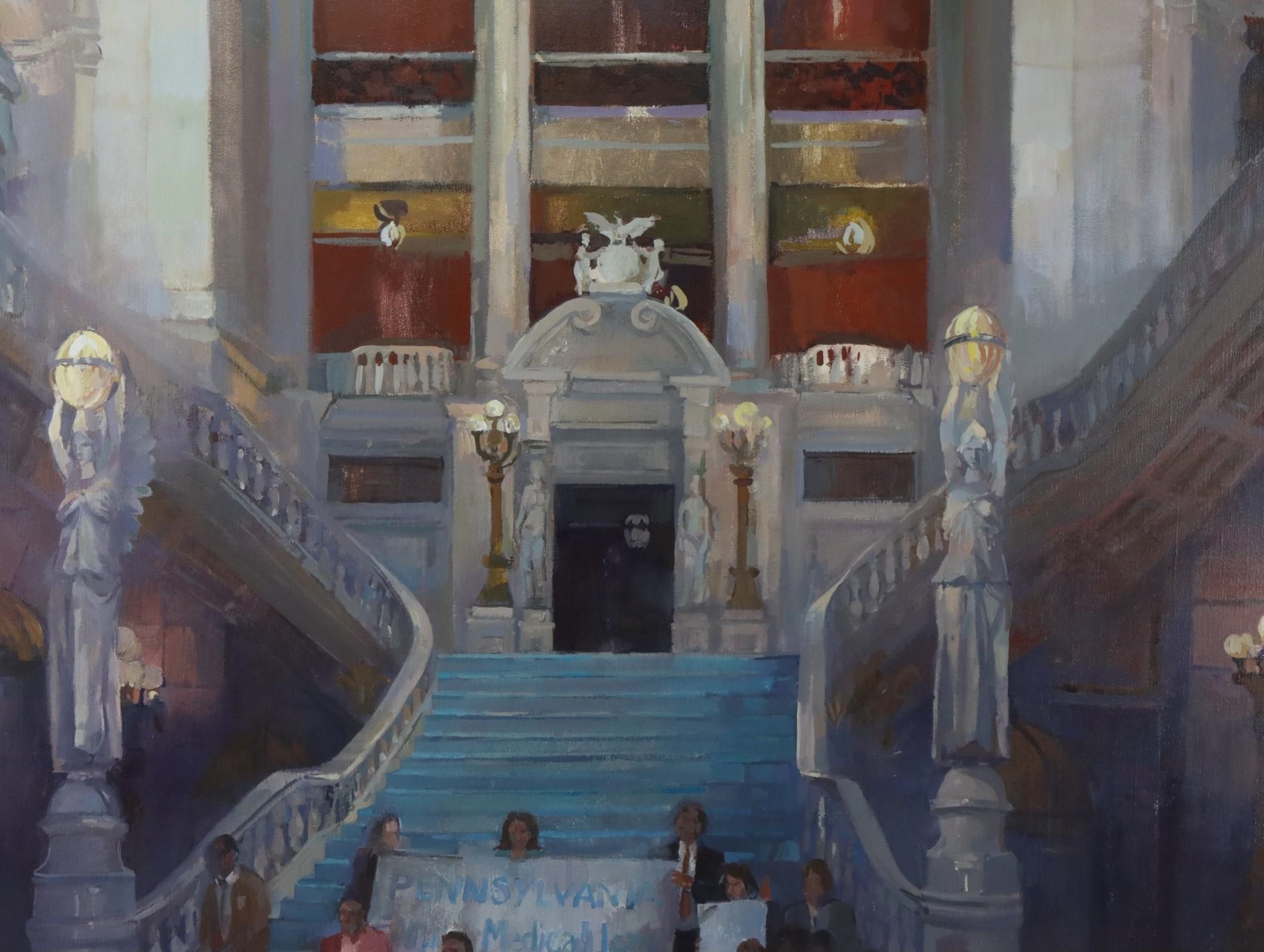 Ben Marcune | Interior of Harrisburg Capitol Rotunda with gathering of ...