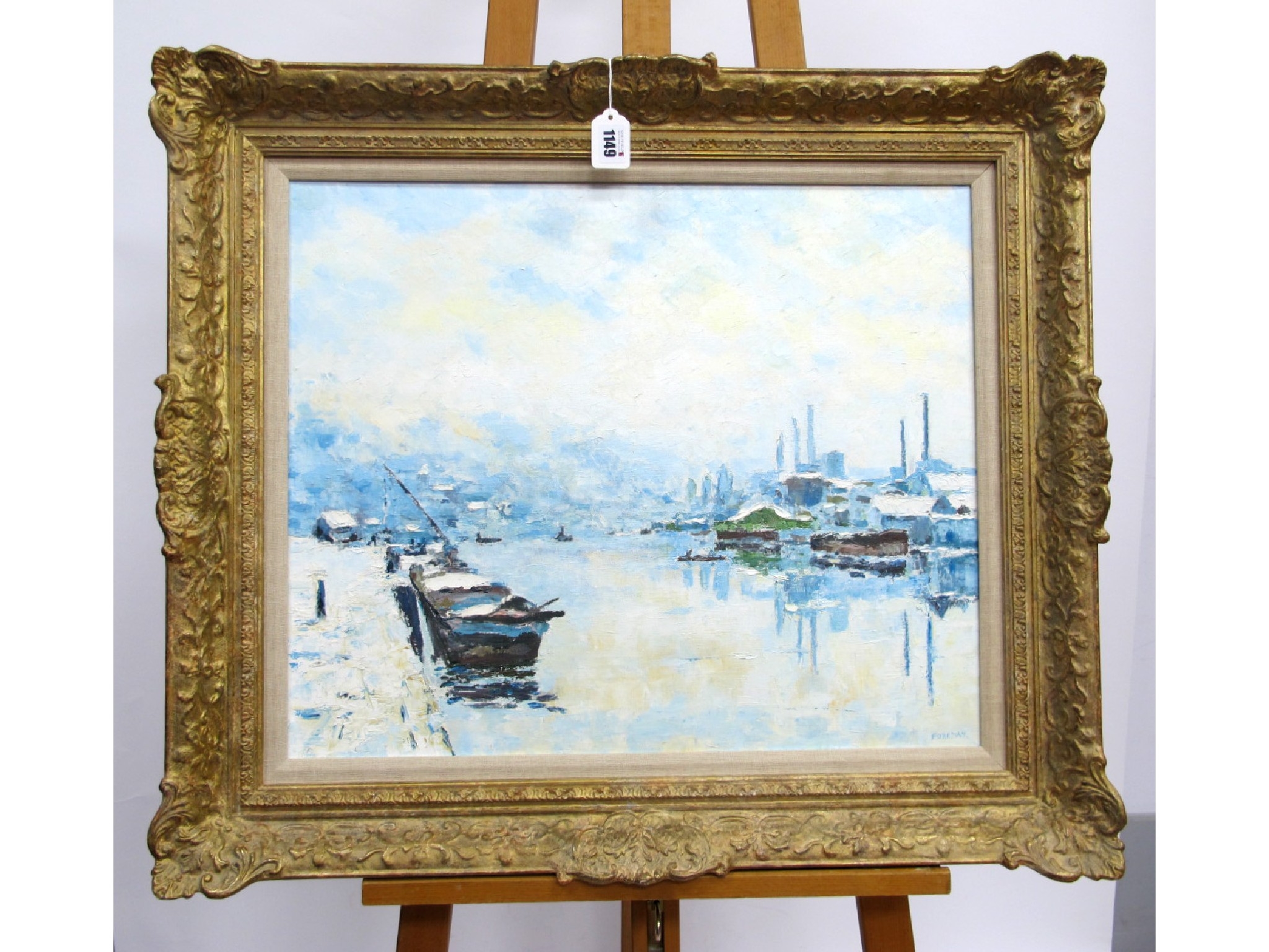 William Foreman | Boats on a Canal in an Industrial Landscape | MutualArt