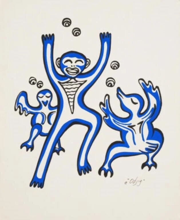 Daphne Odjig | Nanabush and two ducks | MutualArt