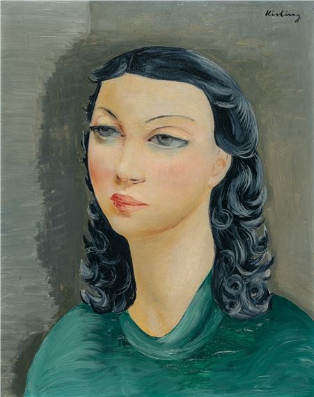 Moïse Kisling | JEUNE FEMME BLONDE AU FICHU ROSE (1935) | MutualArt
