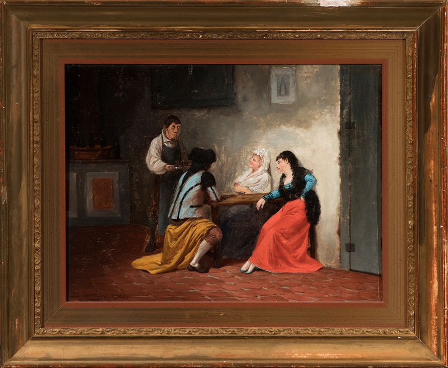 Francisco Javier Ortego y Vereda | Tavern Scene (1878) | MutualArt
