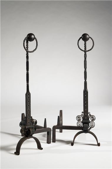Samuel Yellin | Pair of Andirons | MutualArt