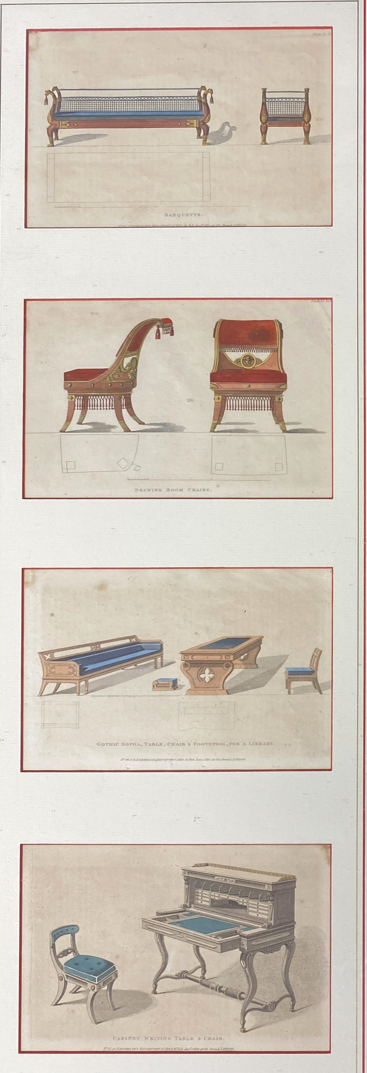 Rudolph Ackermann | Furniture & Drapery Designs from The Repository of ...
