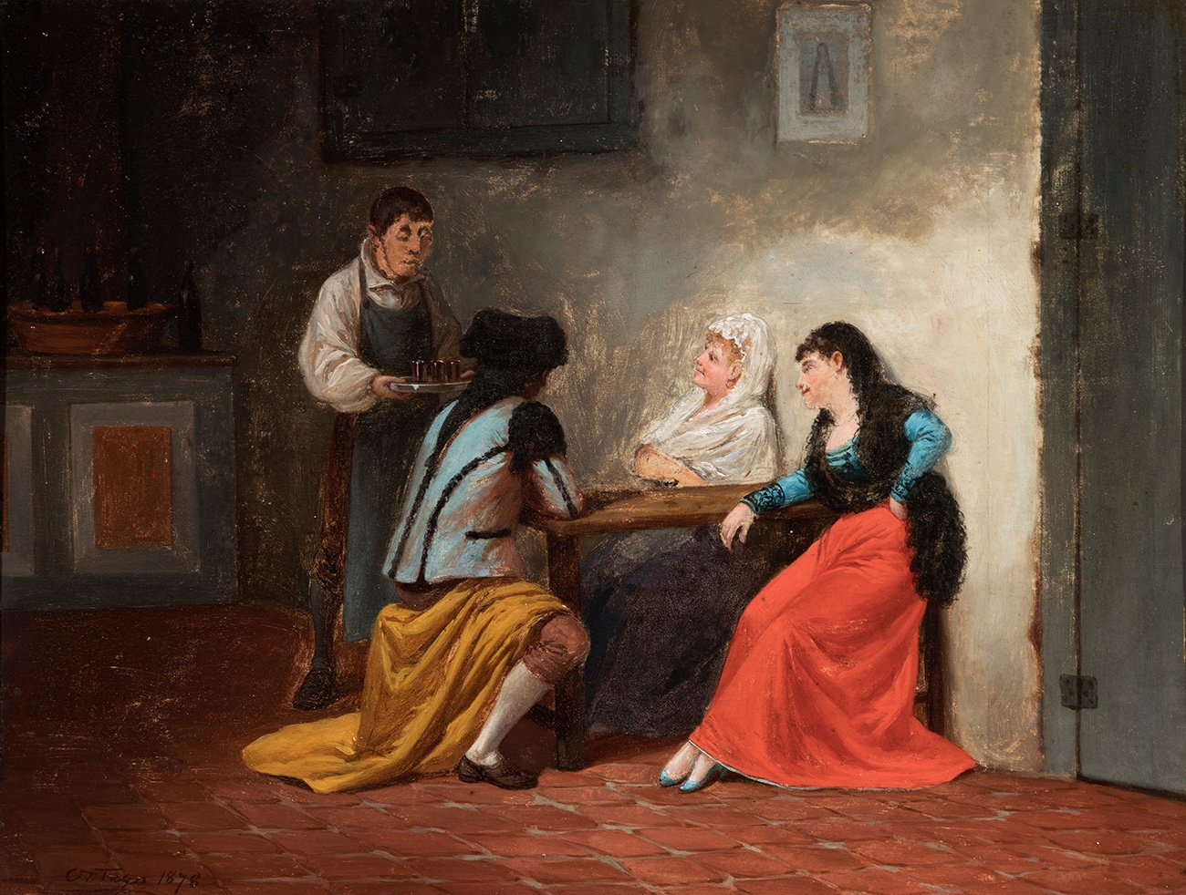 Francisco Javier Ortego y Vereda | Tavern Scene (1878) | MutualArt