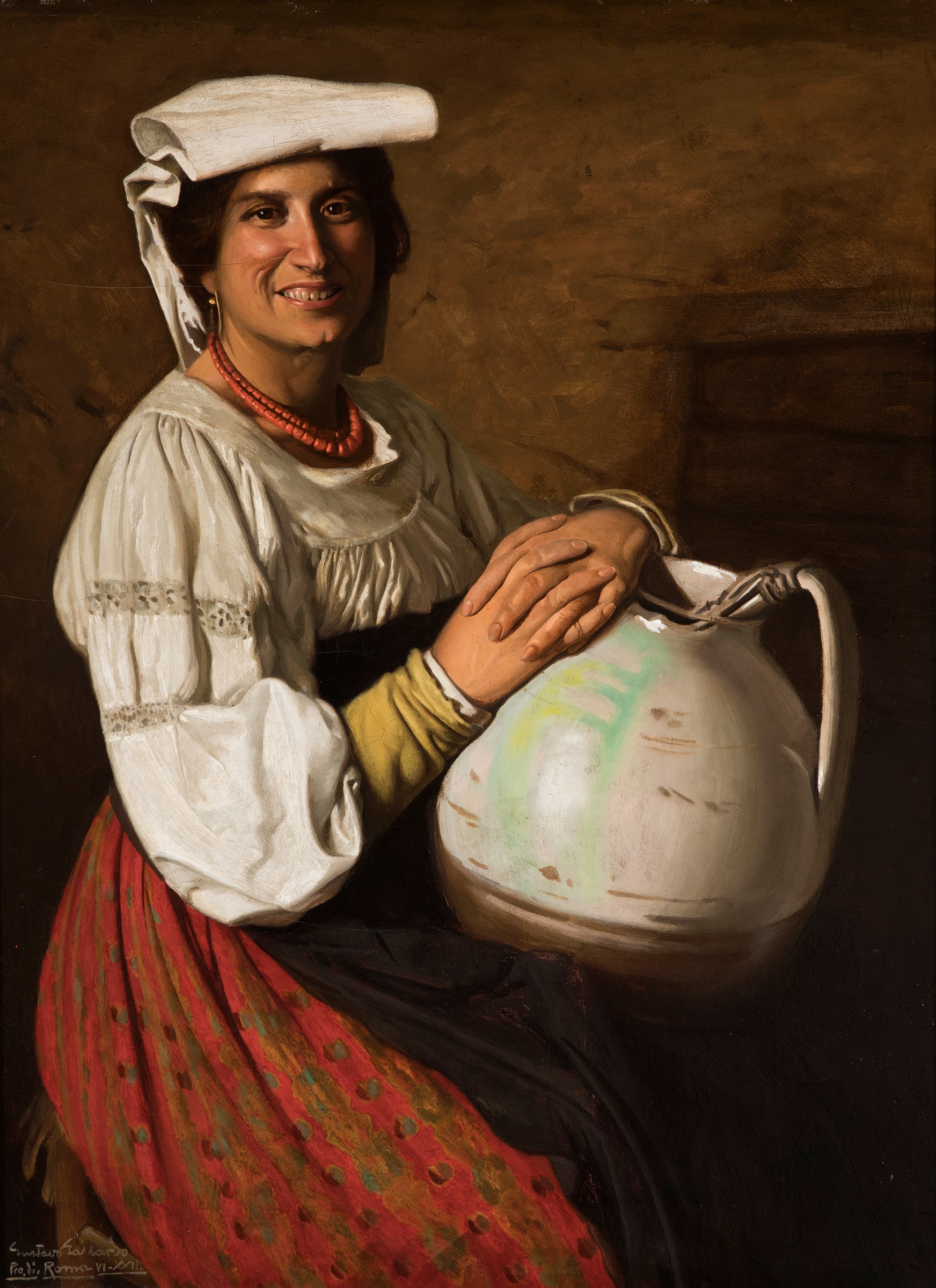Gustavo Gallardo | Neapolitan Woman with a Pitcher (1922) | MutualArt