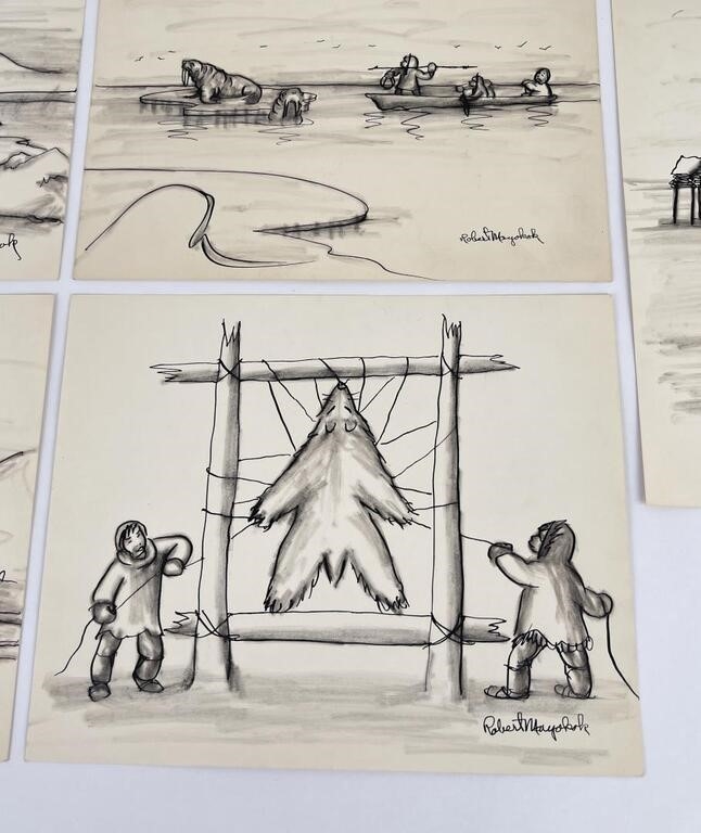 Robert Mayokok | Alaskan Inuit Eskimo Drawings | MutualArt