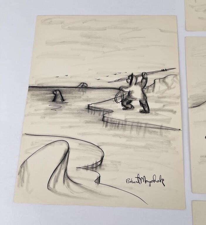 Robert Mayokok | Alaskan Inuit Eskimo Drawings | MutualArt