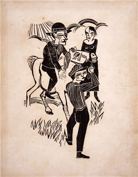 Reinhold Langner | Reiter auf weißem Pferd (1926) | MutualArt