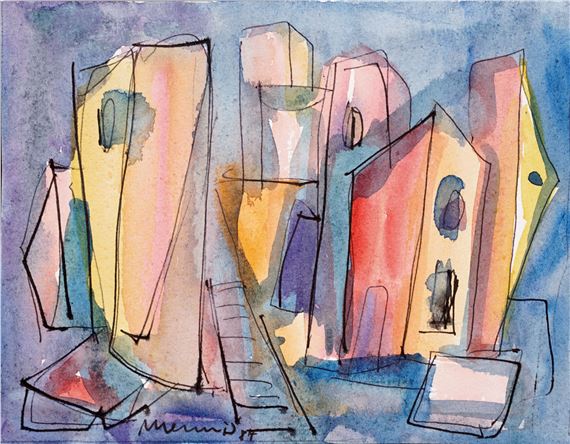 Albert Hennig | Stadtlandschaft (1987) | MutualArt