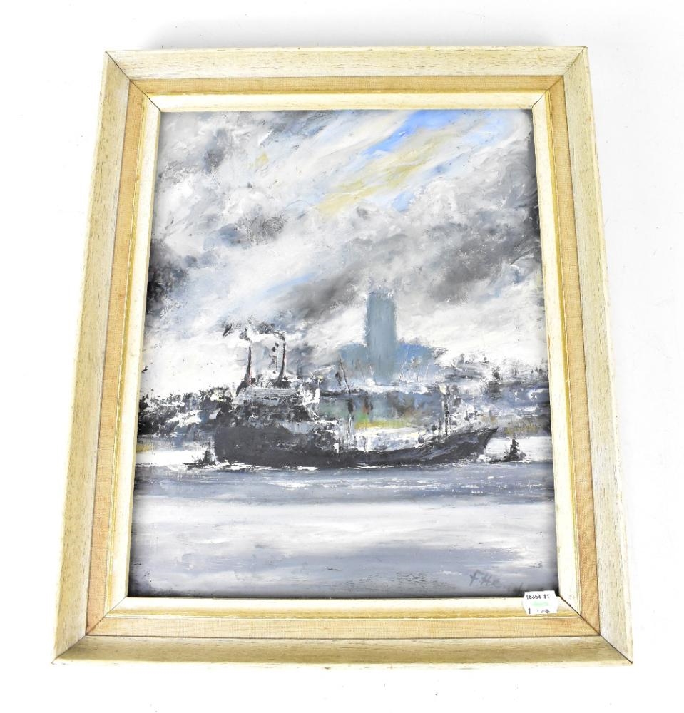 Frank Hendry | Liverpool waterfront with tug boat in the foreground ...