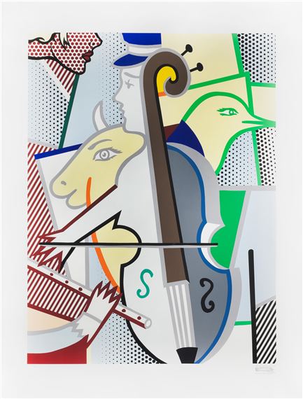 Roy Lichtenstein | Cubist Cello (1997) | MutualArt