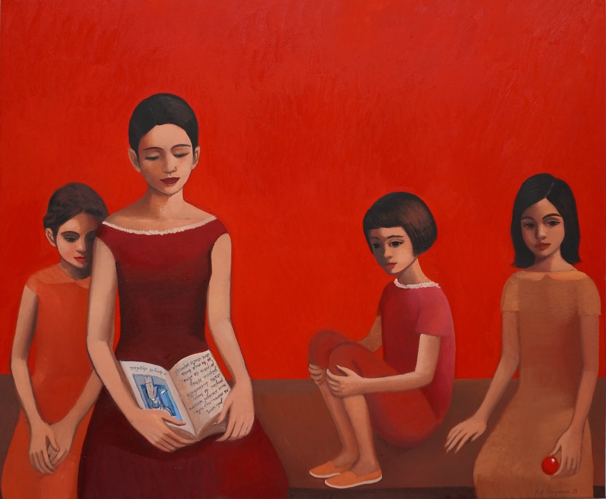 Katarzyna Karpowicz | Sisters and the Book (2021) | MutualArt