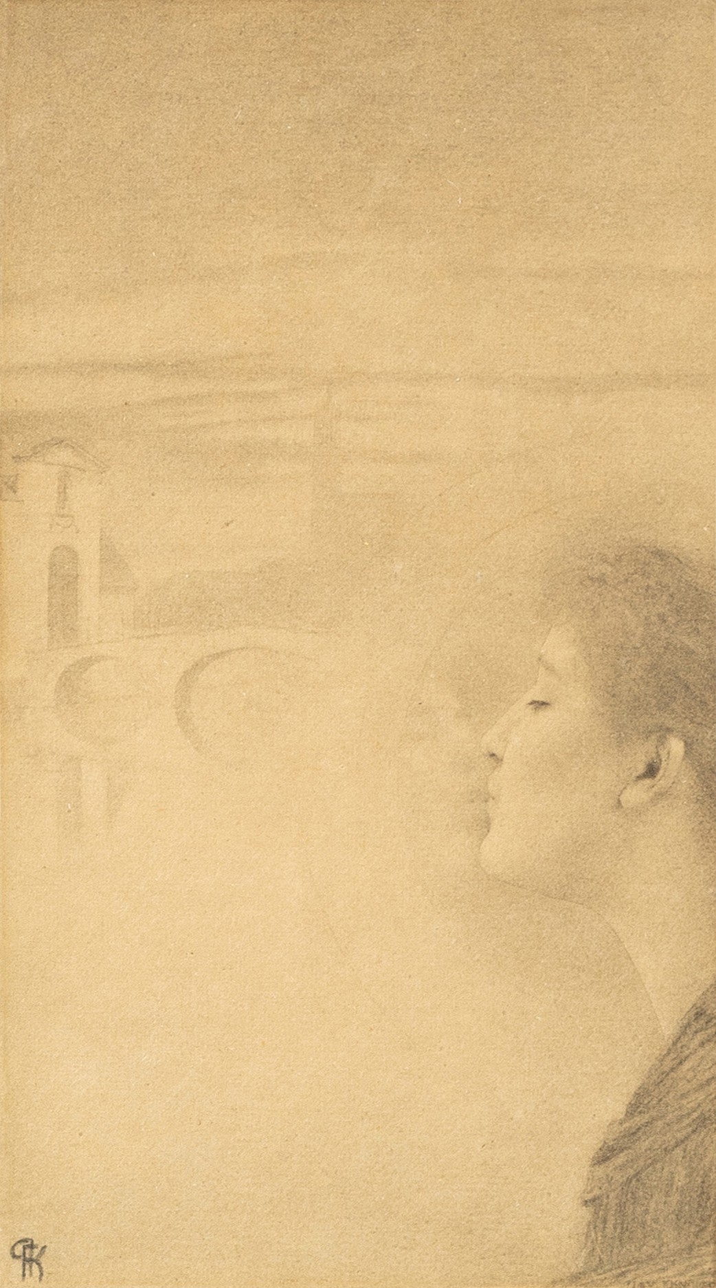 Fernand Khnopff | Avec Verhaeren. Un Ange (1889) | MutualArt