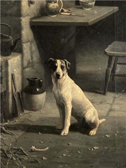 Alfred Duke | terrier in a kitchen | MutualArt