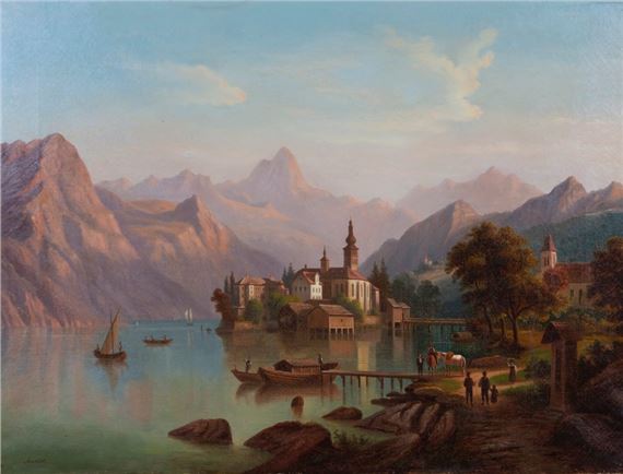 Henry Jaeckel | Paysage lacustre | MutualArt