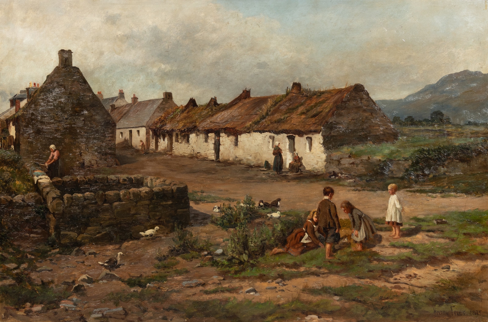 Harry Frier | Village Scene (1875) | MutualArt
