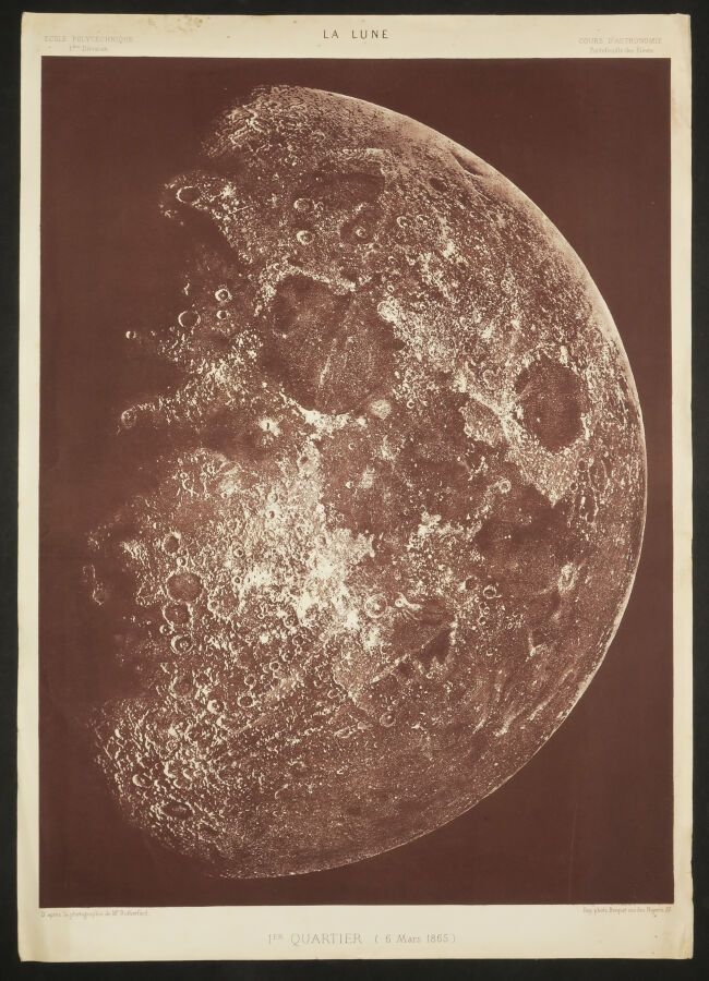 Lewis Morris Rutherfurd | Photograph of the moon at its 1st quarter ...
