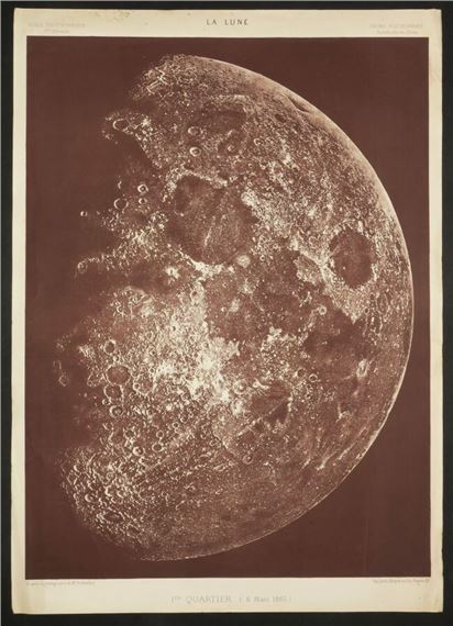 Lewis Morris Rutherfurd | Photograph of the moon at its 1st quarter ...