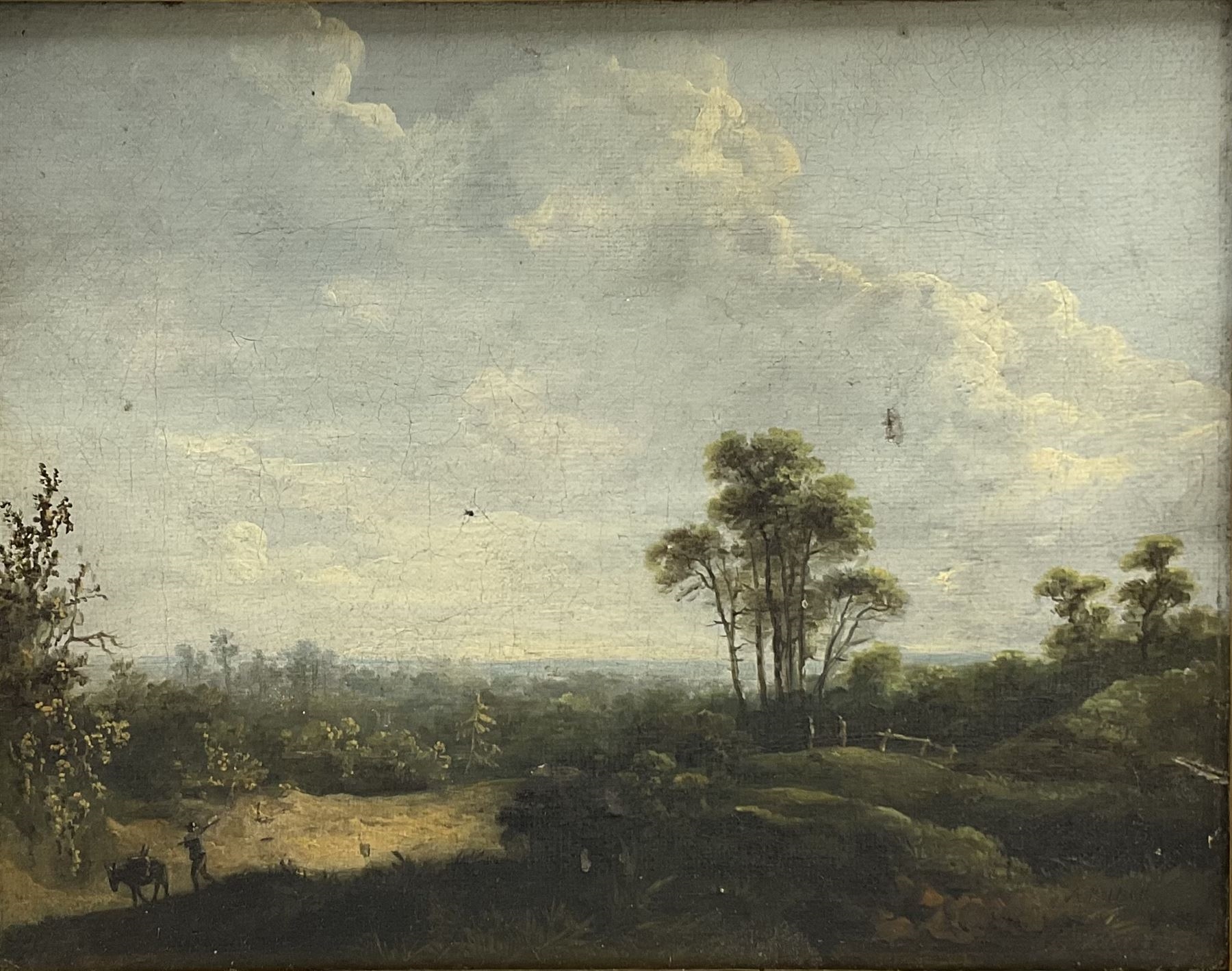 Abraham Pether | Figure with a Donkey in Wooded Countryside | MutualArt