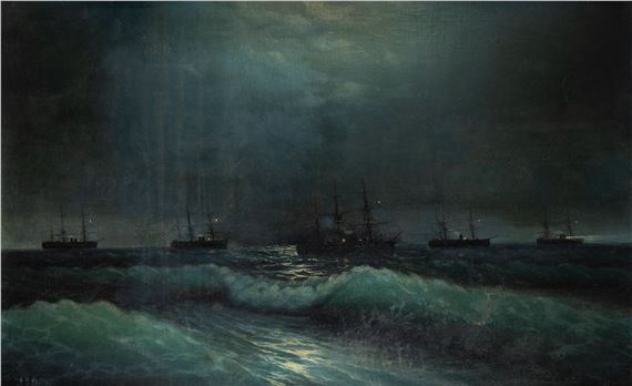 Rodolfo Claudus | Marina con flotta | MutualArt