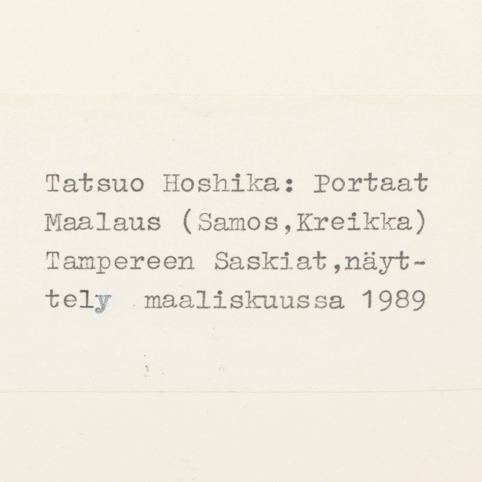 Tatsuo Hoshika | Portaat | MutualArt