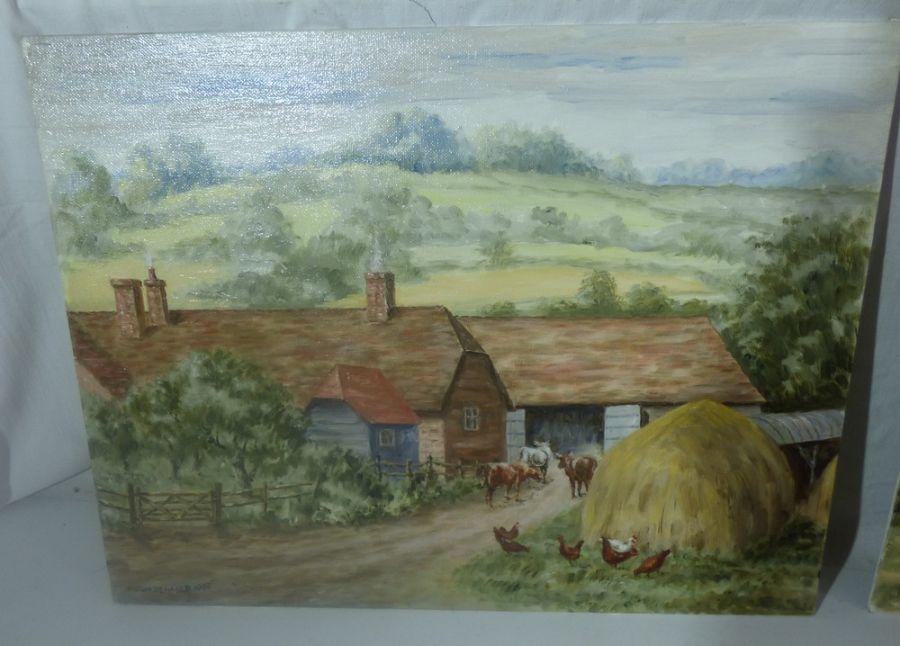 Hugh Penfold | Sussex farm scene x 2, looking west from Bosham Sussex ...