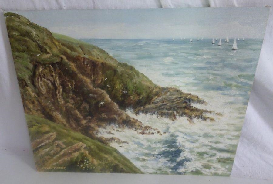 Hugh Penfold | Washing Rocks Polruan Cornwall, Boat House Pont Cornwall ...