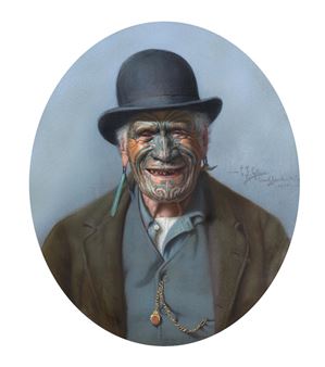 Charles Frederick Goldie | Thoughts of a Tohunga. Portrait of ...