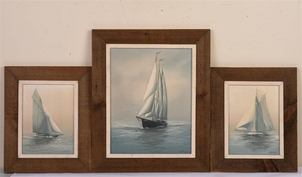 Gerald Robillard | Three Sailboat Paintings by Gerard Robillard ...