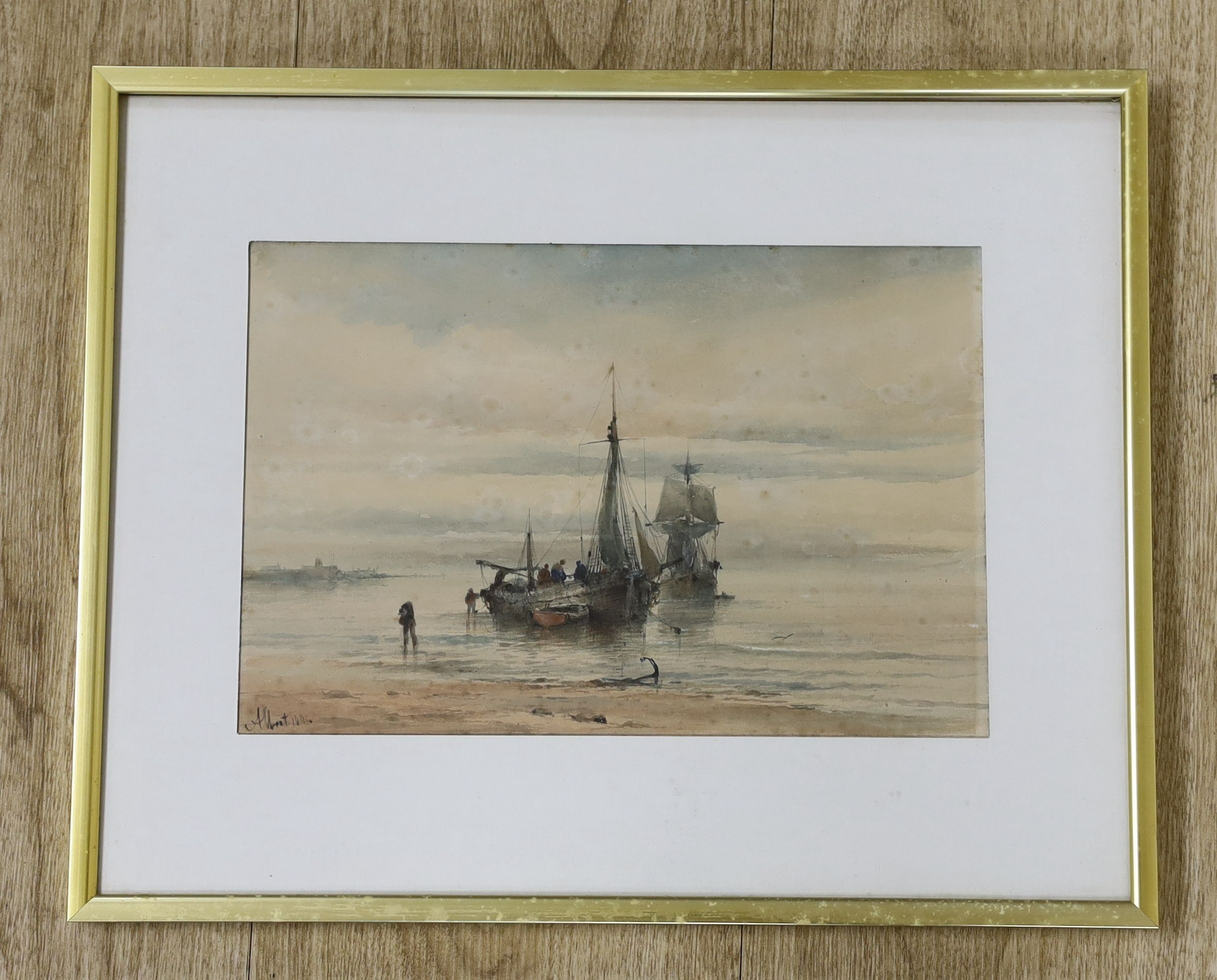 Albert Ernest Markes | 'Fishing boats unloading the catch' (1886 ...