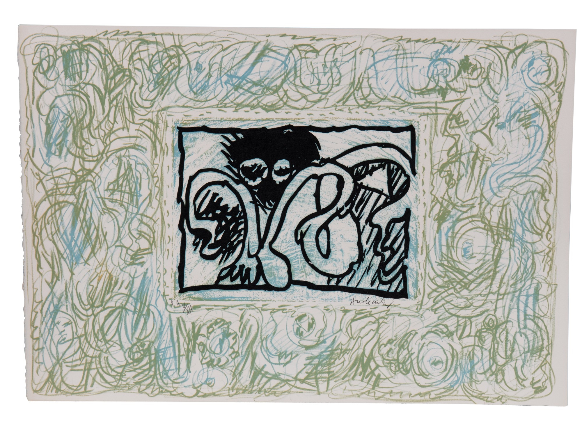 Pierre Alechinsky | Lino-litho. . 1/12 exemplaires d'artiste. Avec : 10 ...