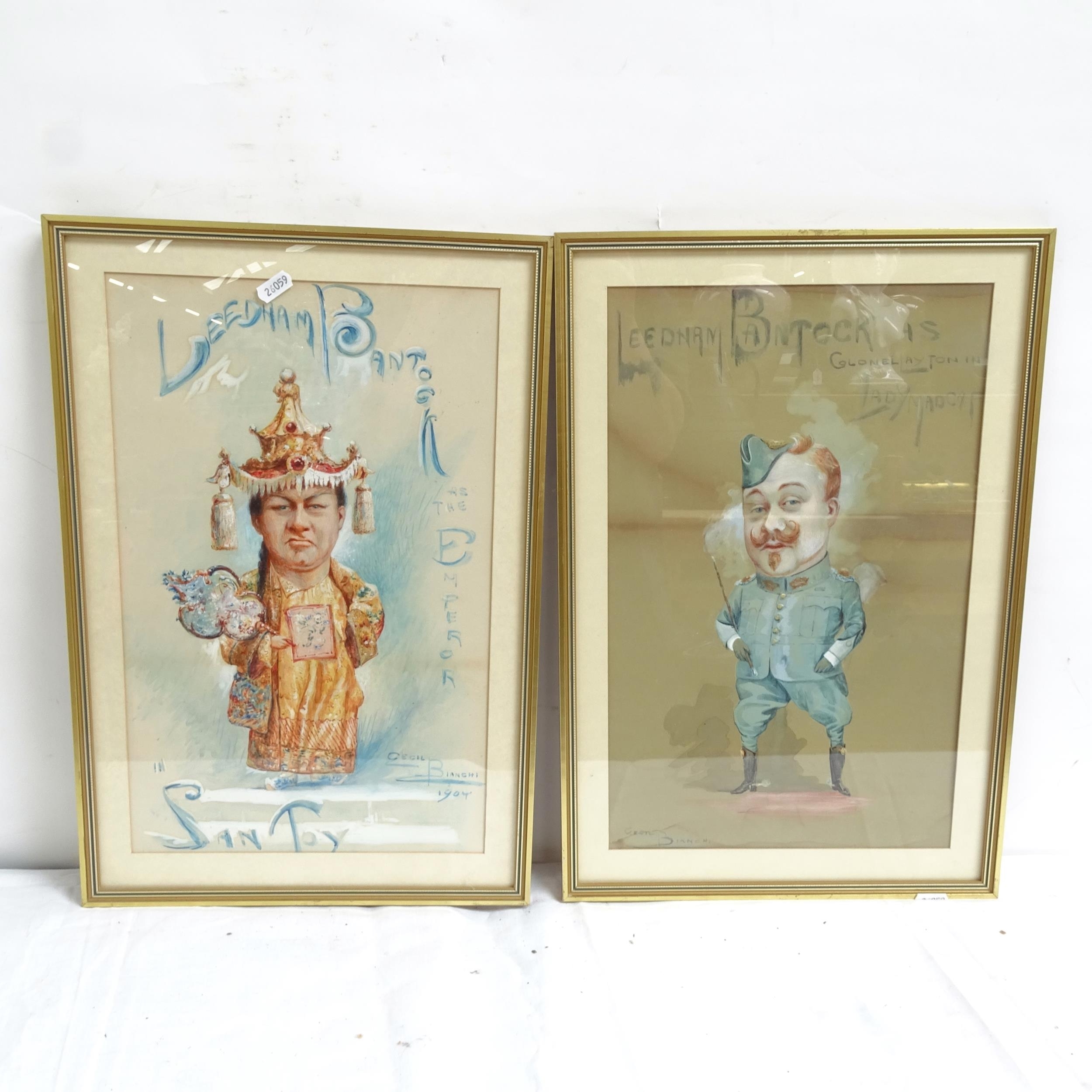 Cecil Bianchi | set of 4 illustration caricatures depicting Leedham ...