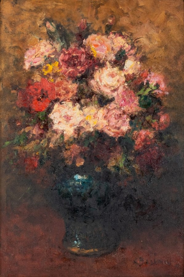 Alfred Theodore Joseph Bastien | Bouquet de roses | MutualArt