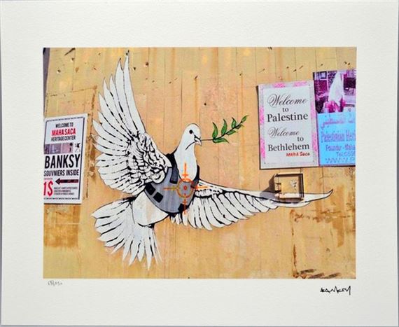 Banksy | Armoured dove of peace (Bethlehem) | MutualArt