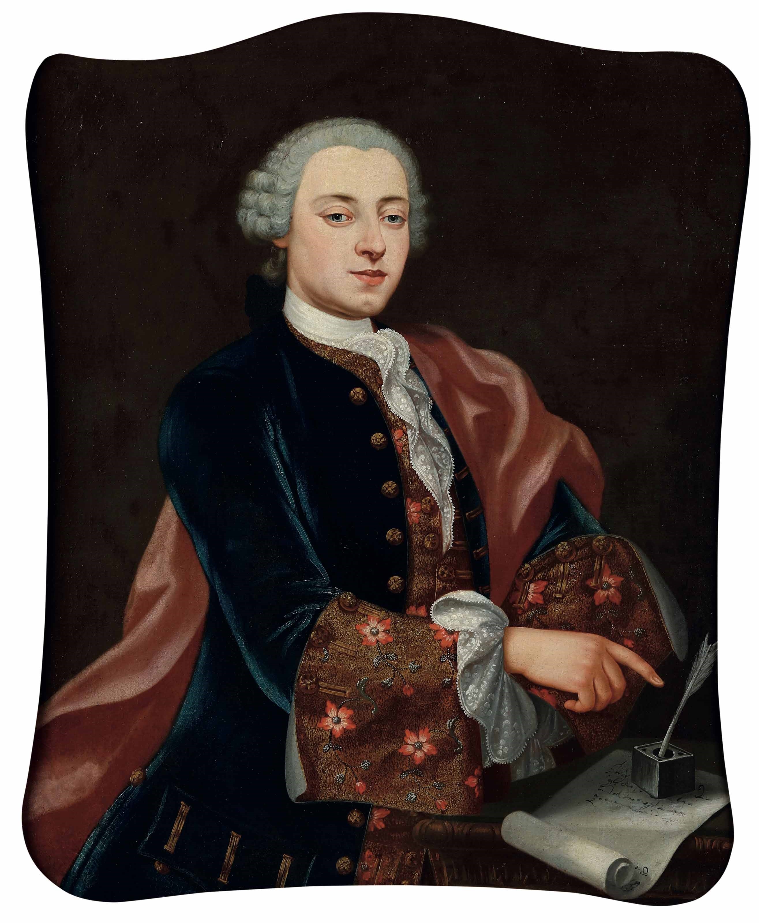 Domenico Dupra | Ritratto di gentiluomo con lettera | MutualArt