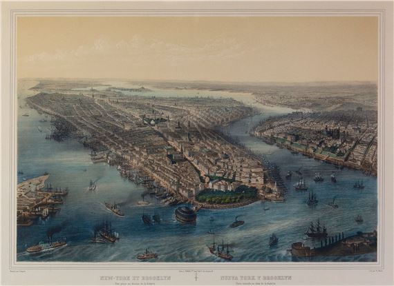 William Simpson | Muller & Simpson View of New-York et Brooklyn | MutualArt