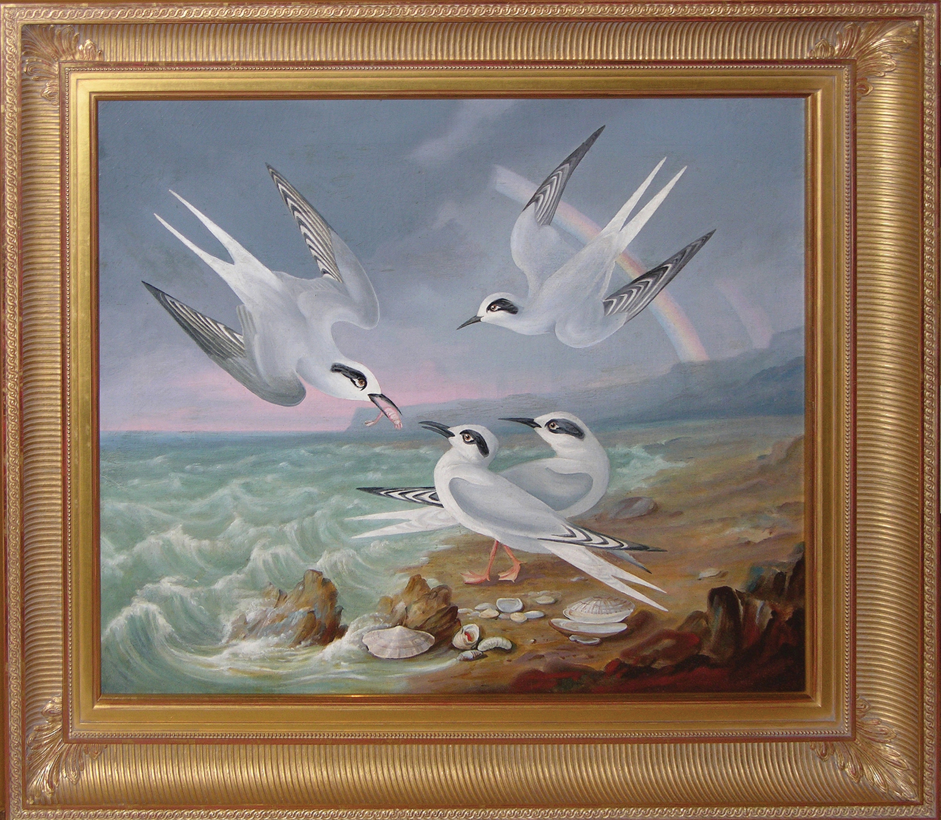 Robert Havell | Havell Oil of Tern's at the Shore | MutualArt