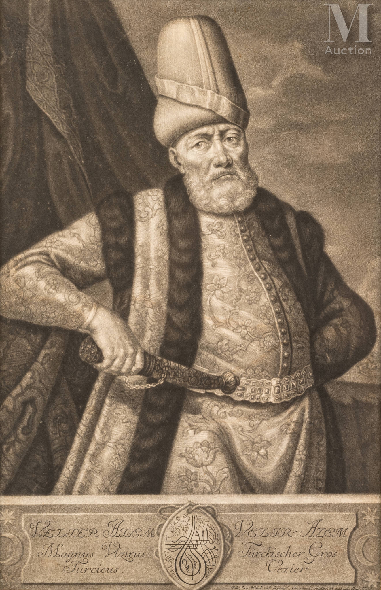 Johann Jakob Haid | Vezier azem magnus vizirus Turcicus / Vezir Azem ...