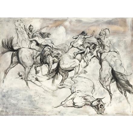 Joseph Anthony Buzzelli | Le combat (1965) | MutualArt