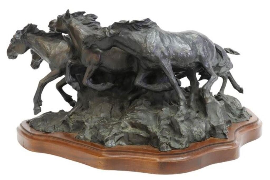 Veryl Goodnight | BRONZE SCULPTURE HORSES (1979) | MutualArt