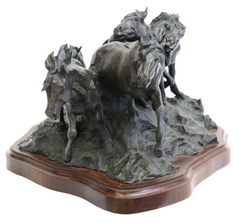 Veryl Goodnight | BRONZE SCULPTURE HORSES (1979) | MutualArt