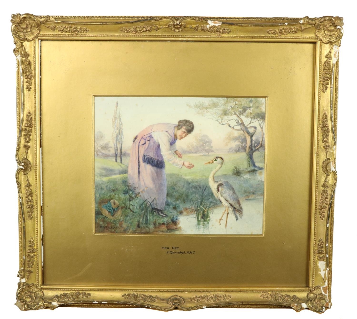 Charles Spencelayh | Her Pet | MutualArt