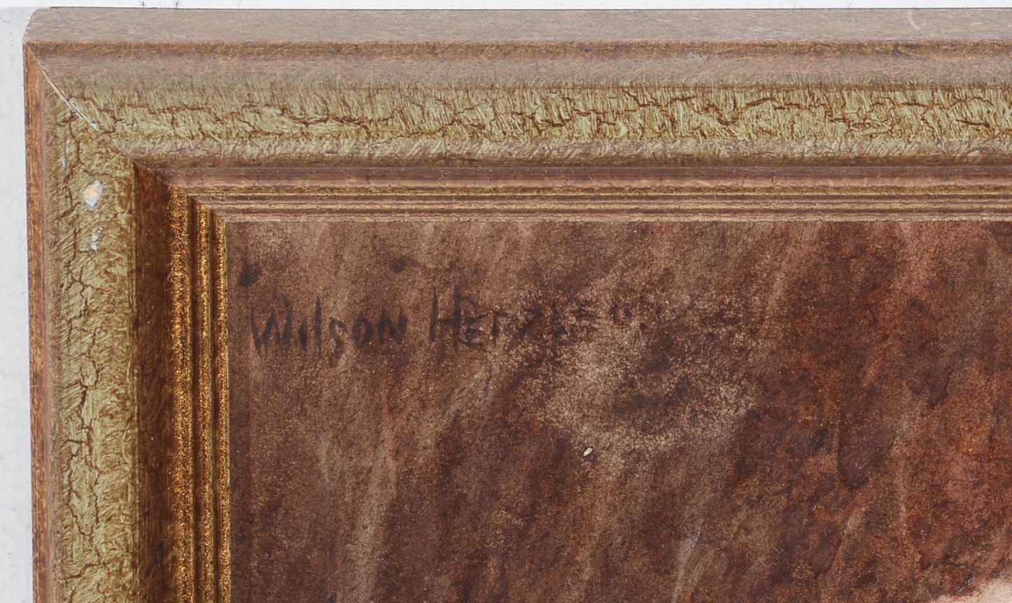 Wilson Hepple | Portrait of an elderly lady in a plaid shawl | MutualArt